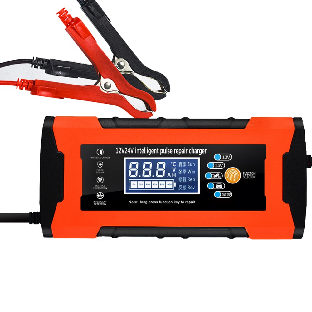 Умное зарядное устройство 12V/ 24V 10A 120W для гелевых, кислотных, AGM ...