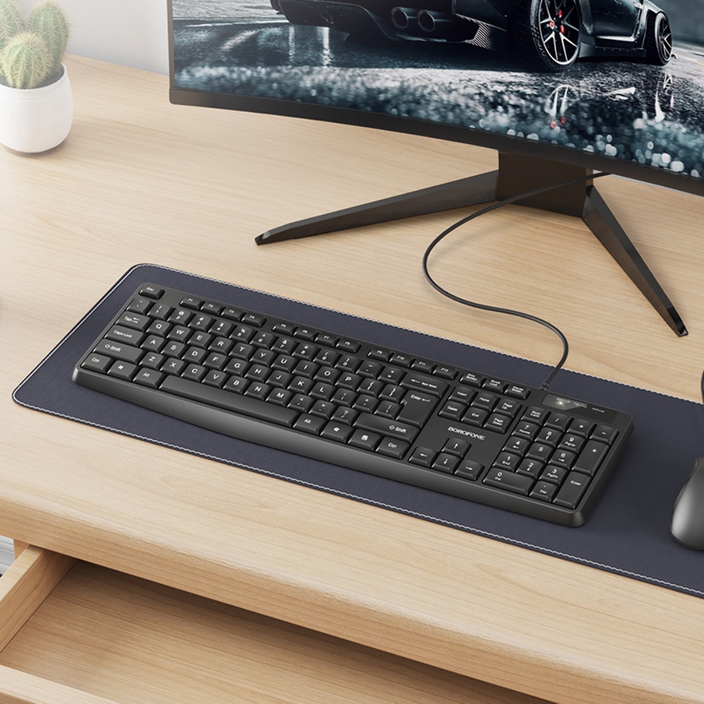 Клавиатура Borofone BG9 (ENG/ УКР/ РУС) черная | MasterClub